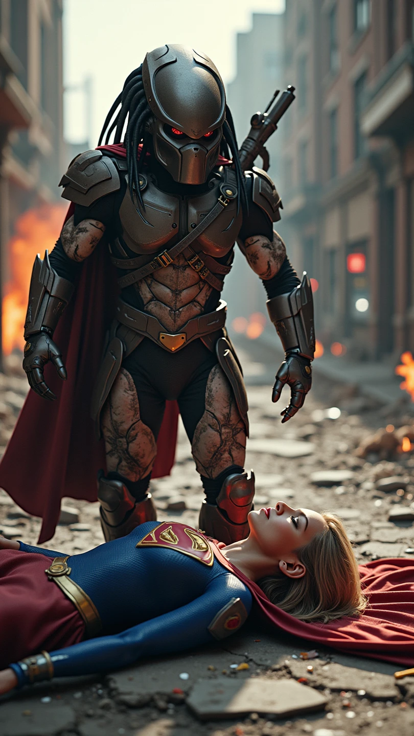 (Highly detailed and cinematic digital rendering of a menacing Predator ...