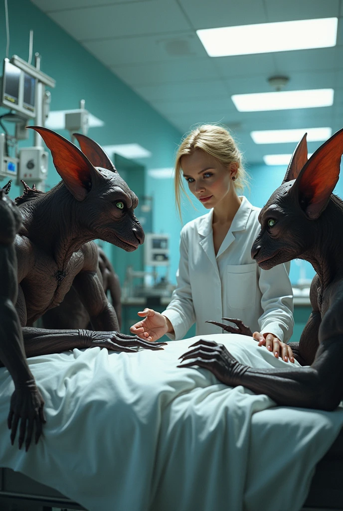 Bat men in hospital with nerse - SeaArt AI