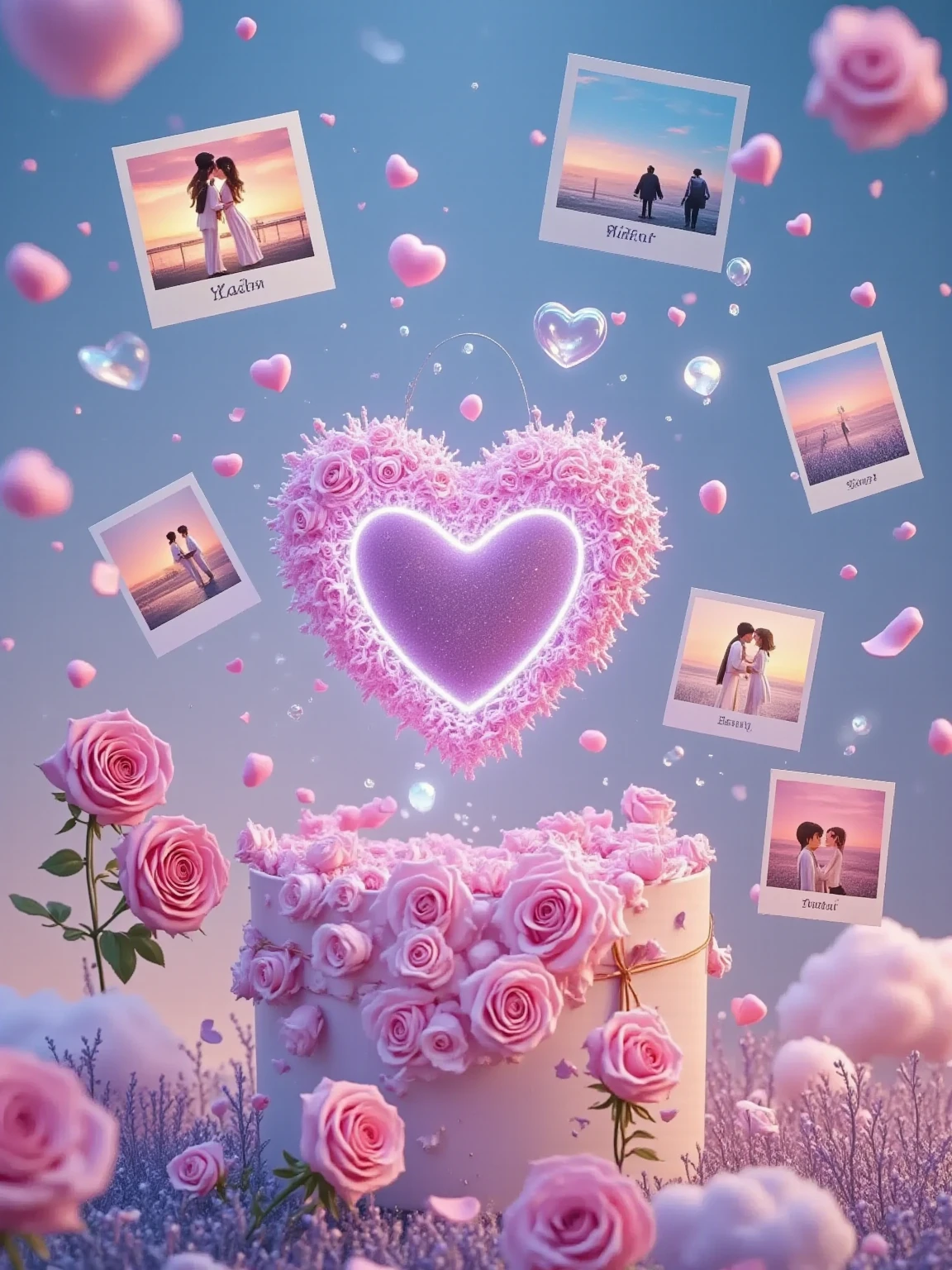 The main pink and blue colors ， represent memory and hope 。In the ...