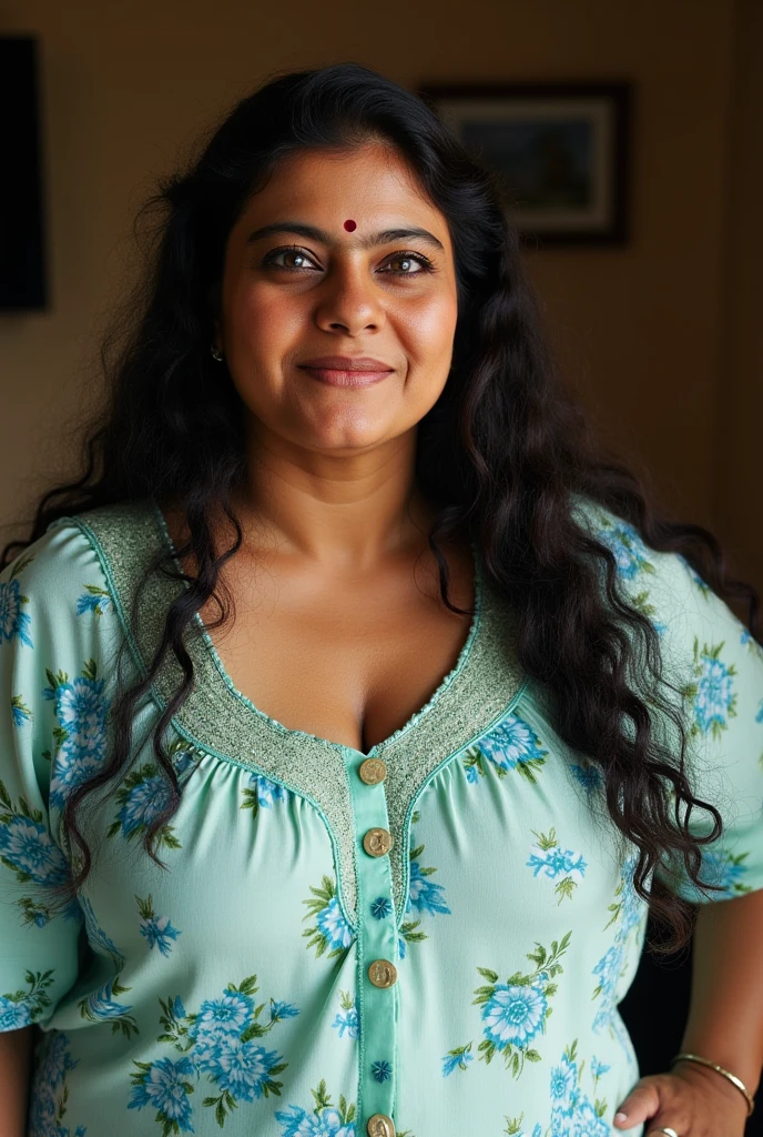 Create a hyper-realistic image of a Voluptuous beautiful plump South Indian milf - SeaArt AI