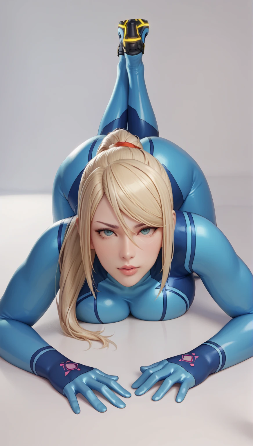 Natural Breast,Bottom Up, Dimly Lit, (Zero suit samus) samus aran - SeaArt AI