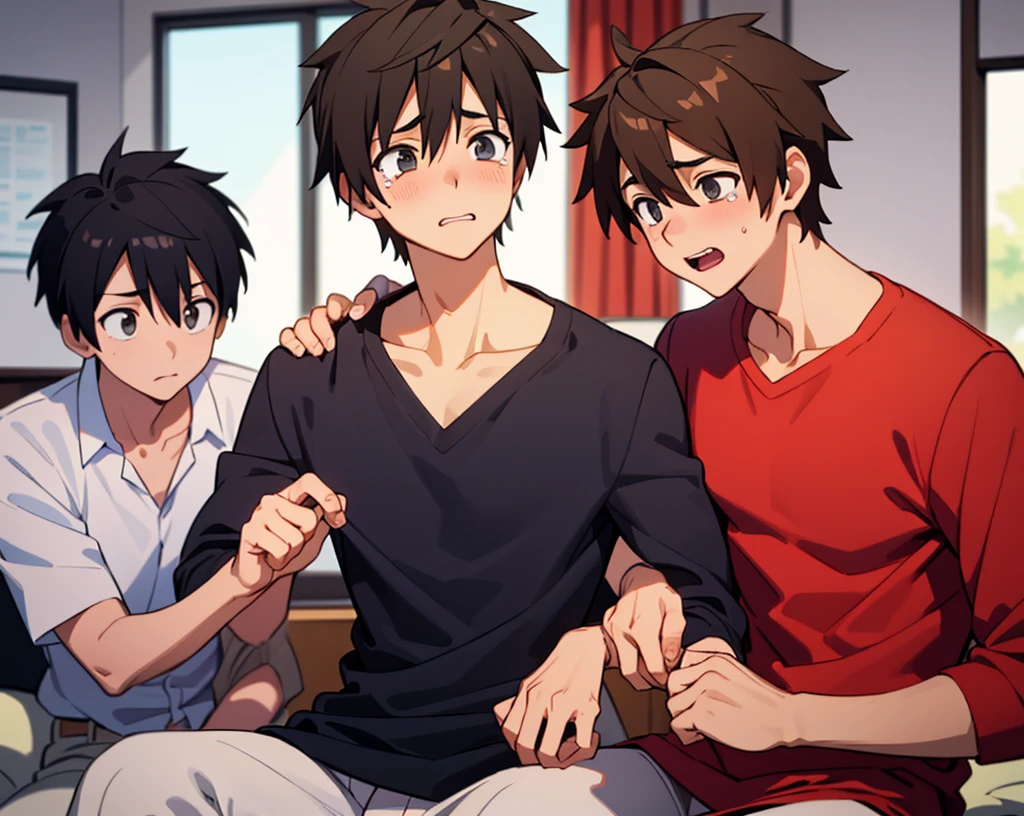 (The human body is structurally accurate ),,(face:1.06),(3 boys - SeaArt AI