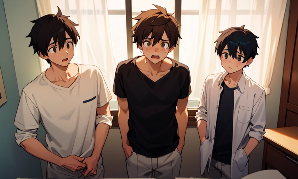 (The human body is structurally accurate ),,(face:1.06),(3 boys - SeaArt AI