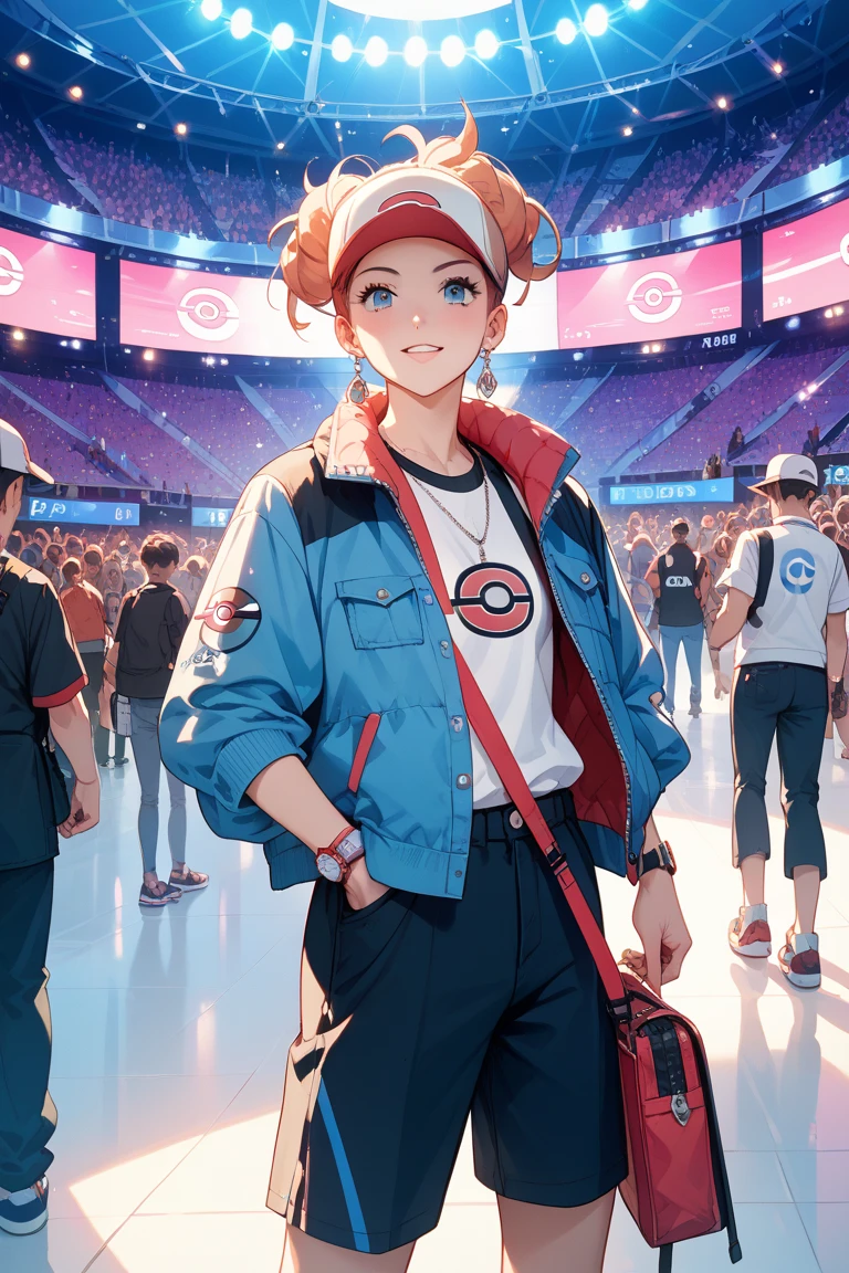 Pokémon trainer ,large crowd, high quality, Anime Characters - SeaArt AI