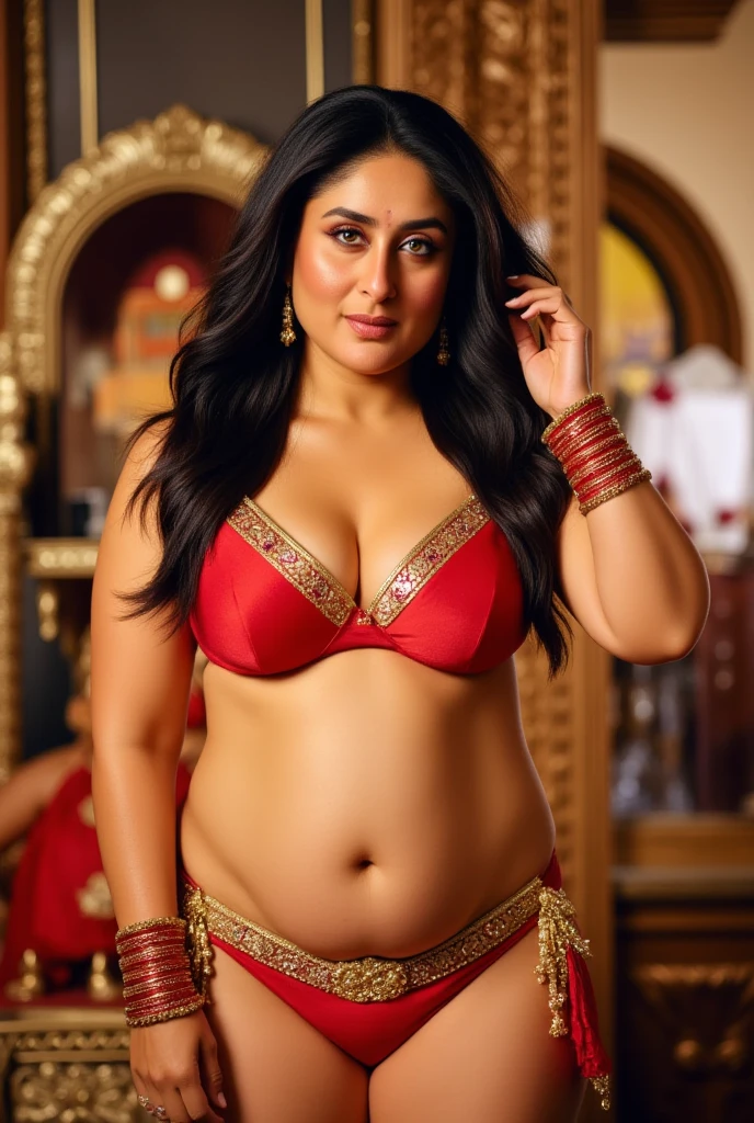 Full body photo of Busty woman, wearing bikini , exposing curvy midriff and n - SeaArt AI