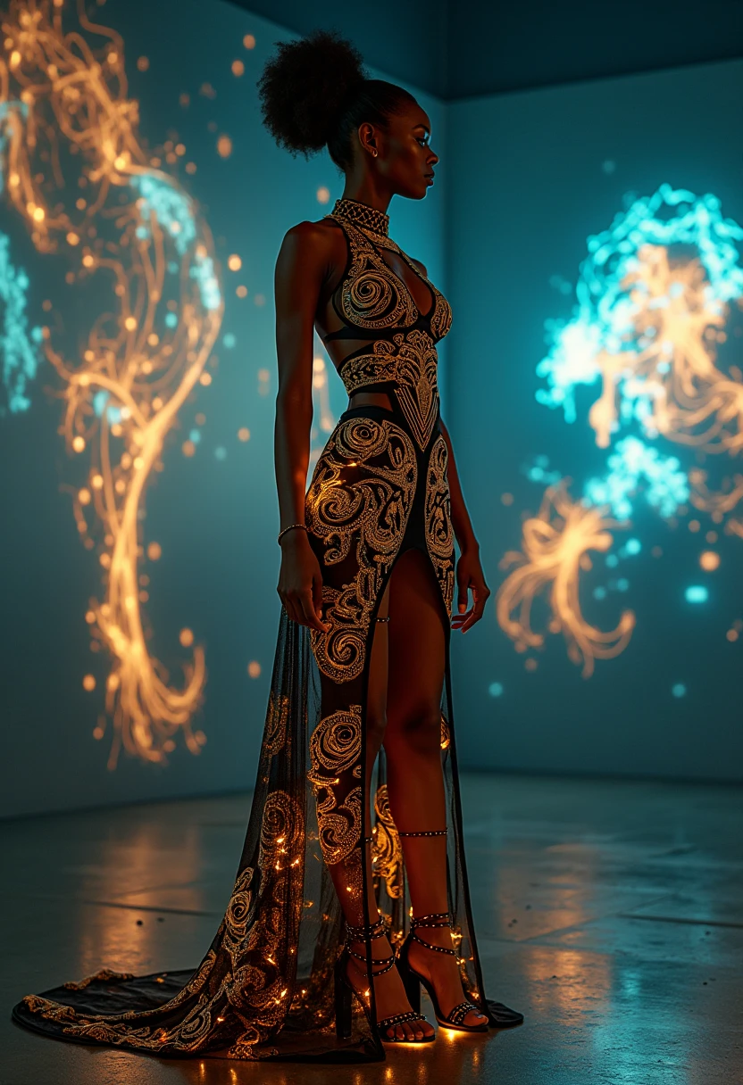 A mesmerizing Nigerian model with deep, radiant skin and strikingly ...
