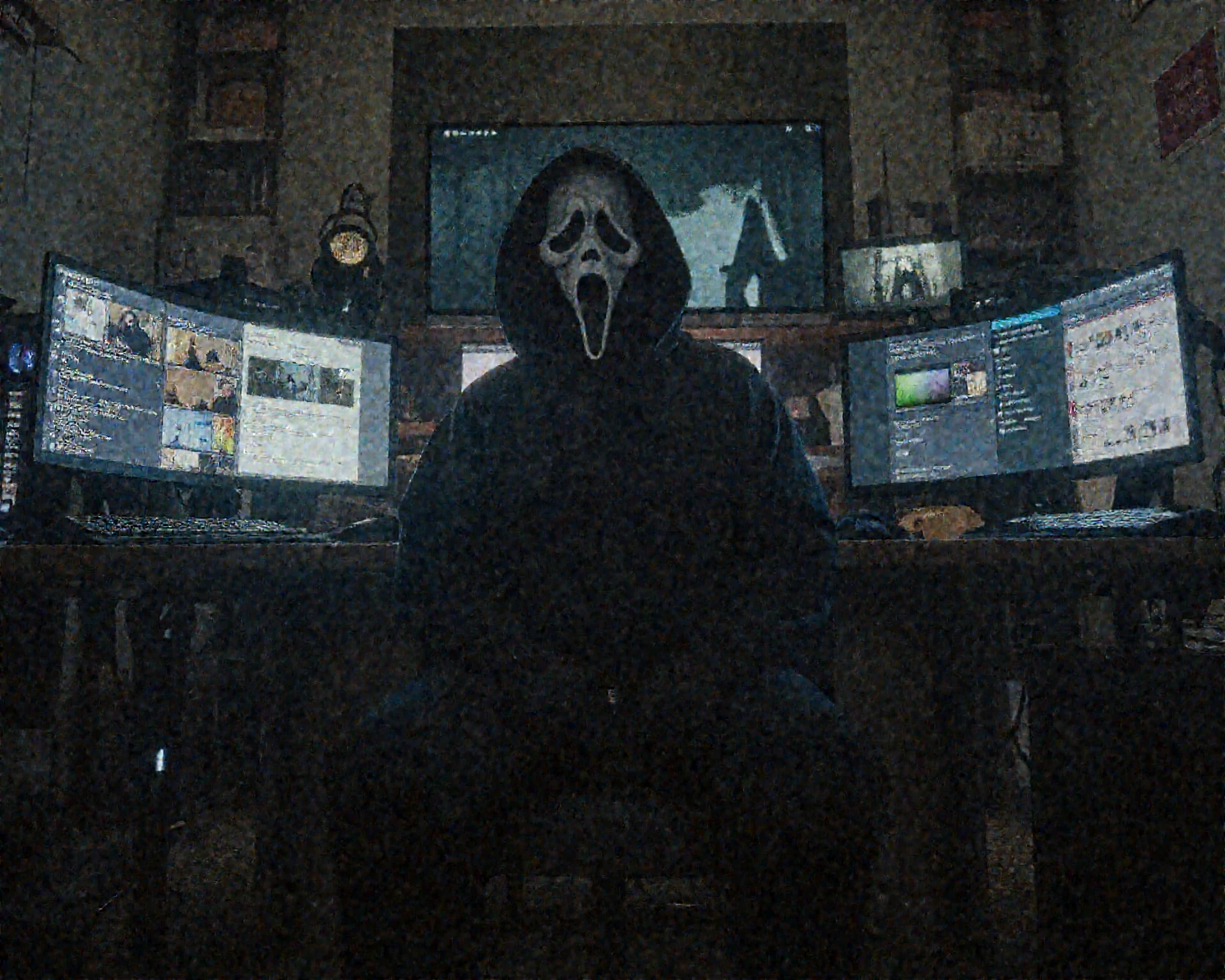 Arafed image of a person sitting in front of a computer - SeaArt AI