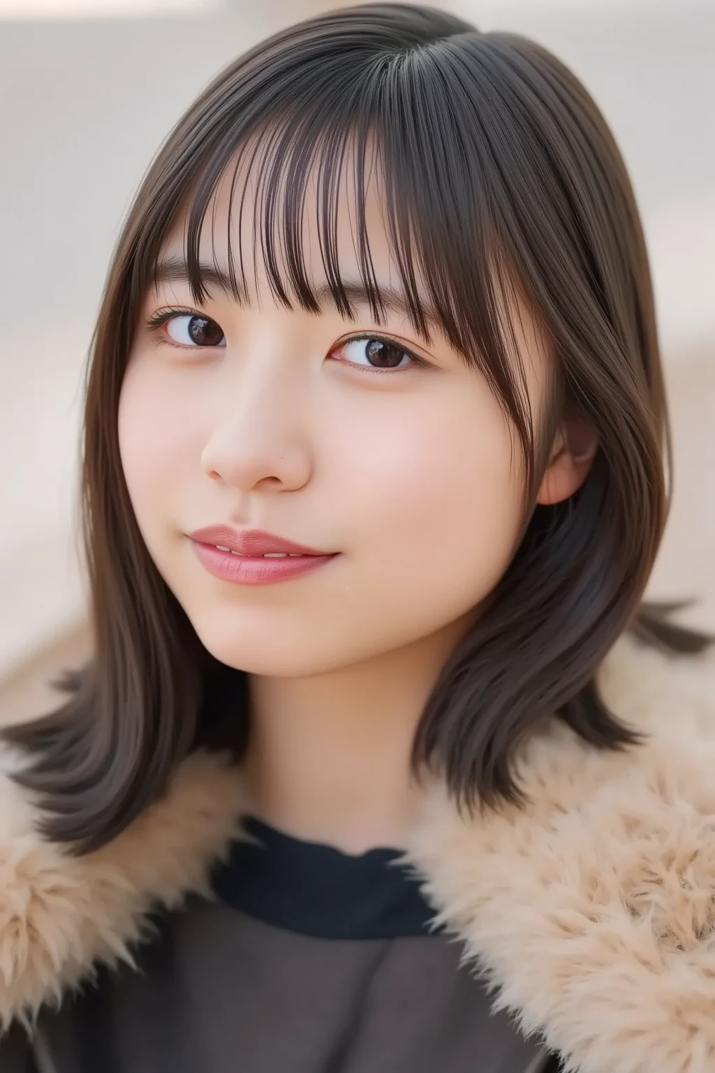 close-up of a beautiful woman's face 。The skin is smooth、The eyes are ...