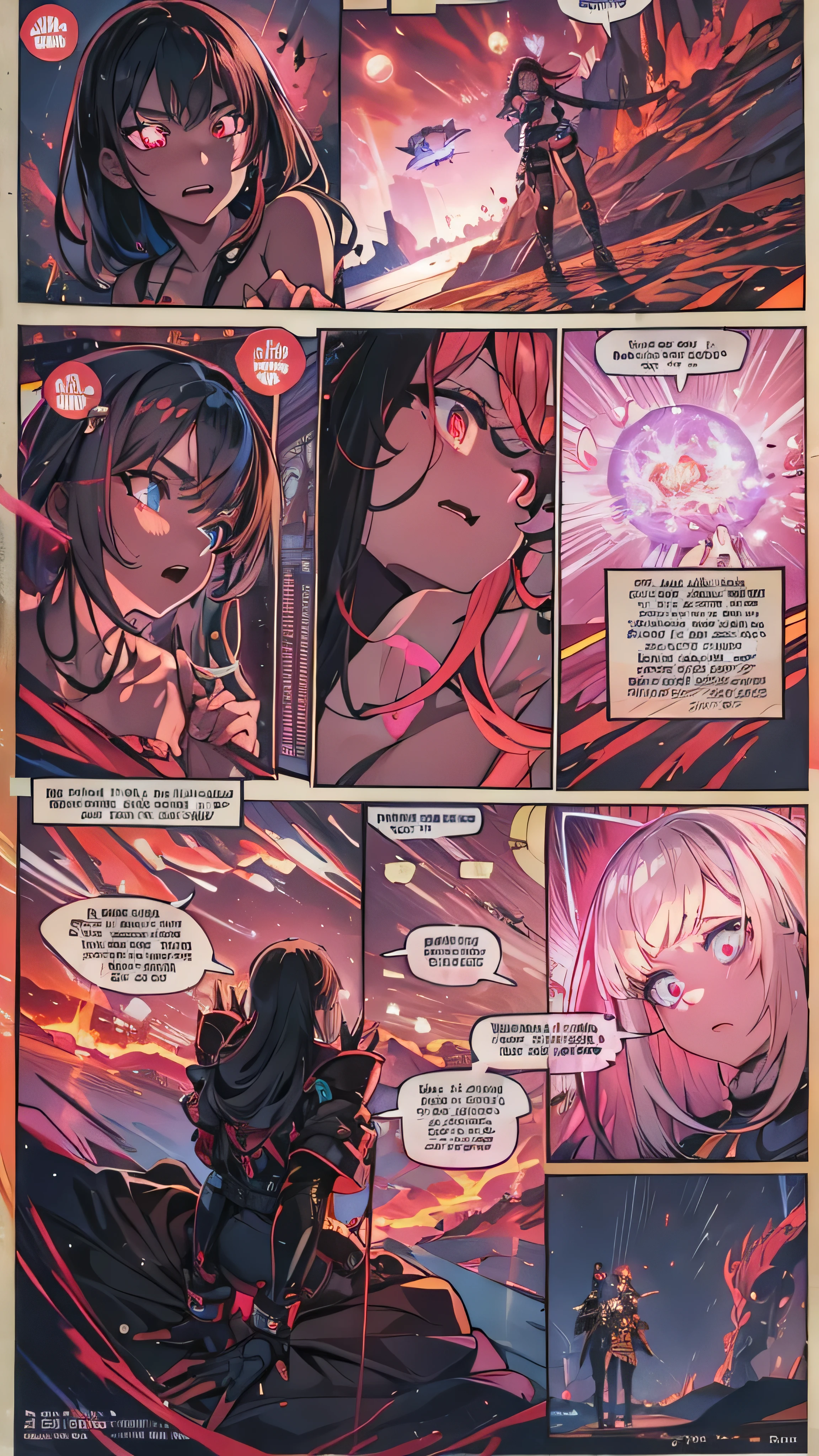 A comic page with a picture of a woman and a man - SeaArt AI