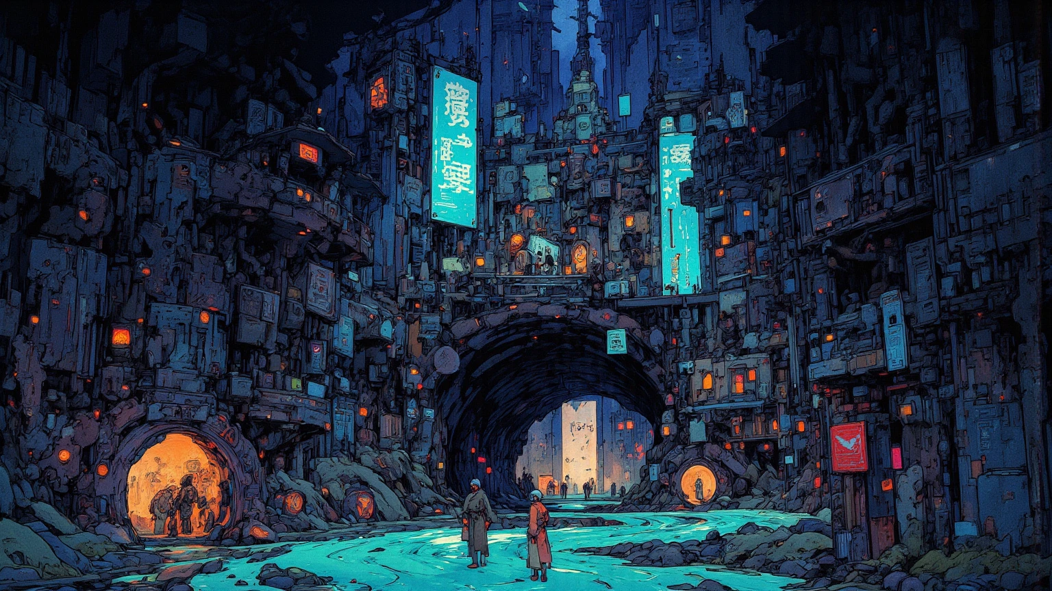 A natural castle in a huge underground kingdom , inhabitants of the ...
