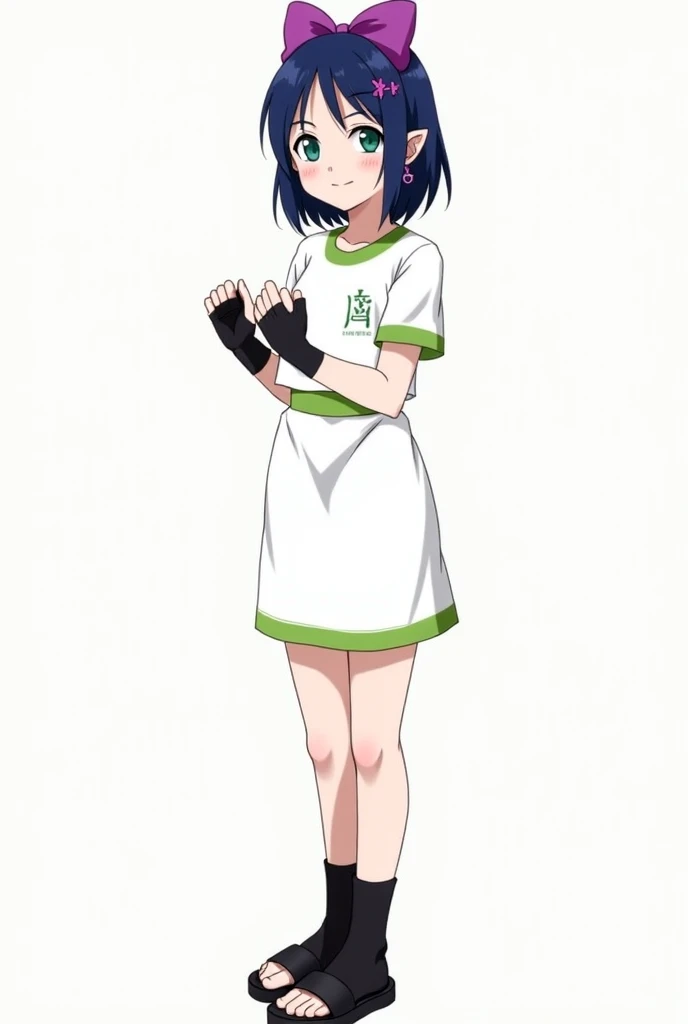 Boruto Shippuden , , eyes, eleven , Dark Green , wearing a white knee ...