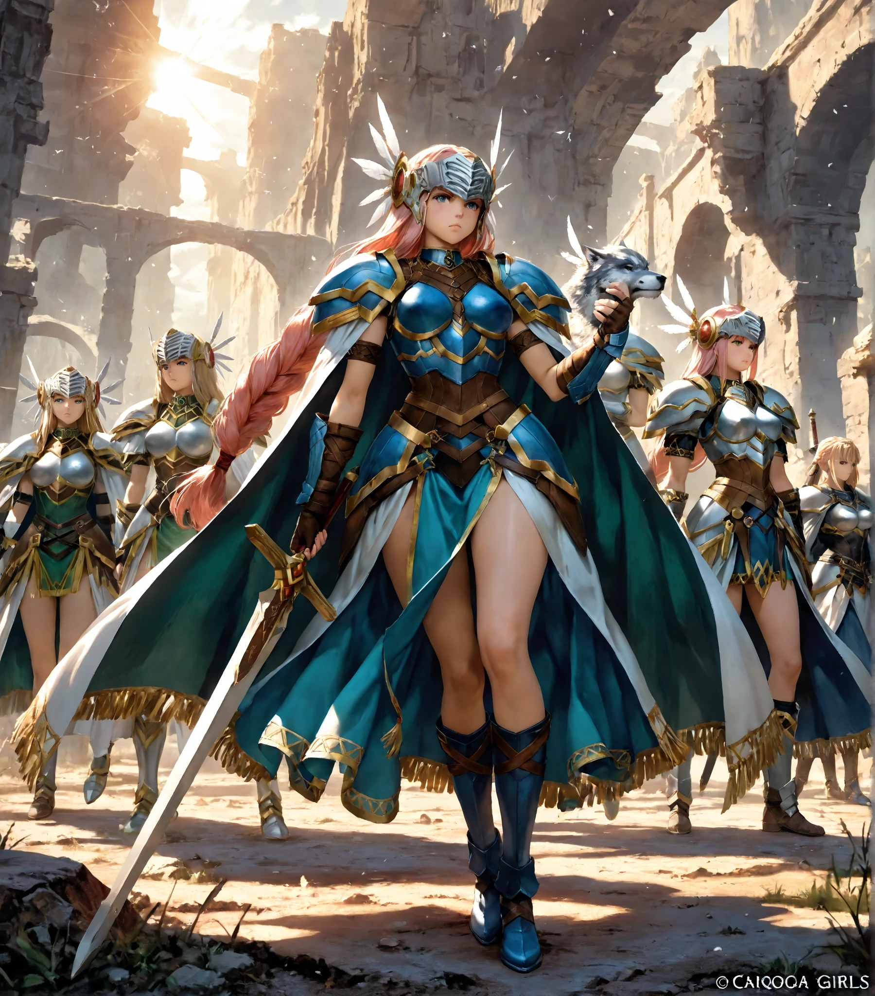 5girls, a group of 5 anime warrior girls valkyries, Valkyrie Profile ...