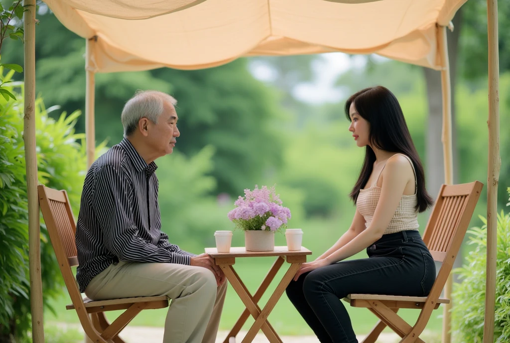 Masterpiece, real photo, full body, (((one korean beautiful young girl and one o - SeaArt AI