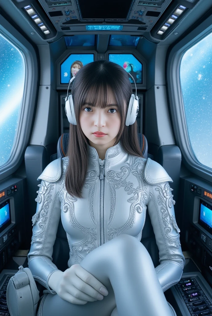 Image of fighter jet pilot, live-action, Front view, from above - SeaArt AI