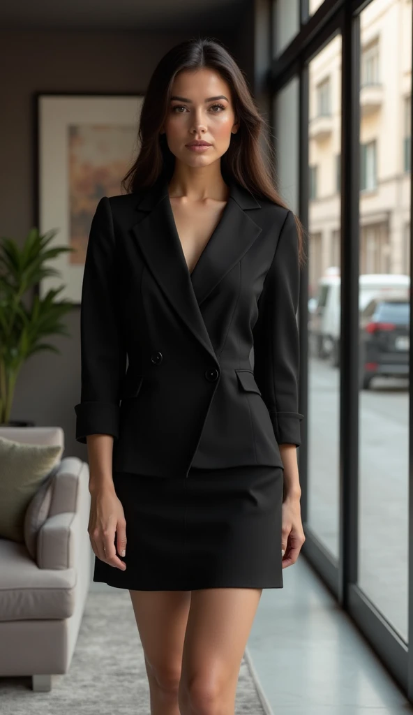 A highly realistic full body portrait of a beautiful and elegant woman ...