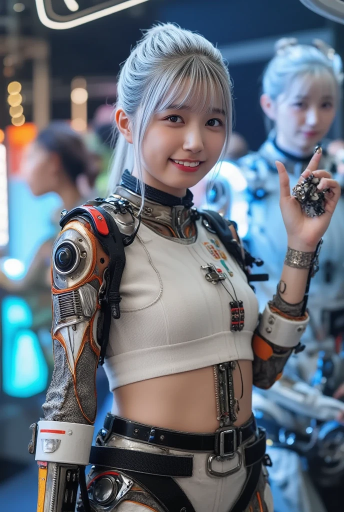 Beautiful cyborg girl, best quality, 4k resolution, photorealistic ...