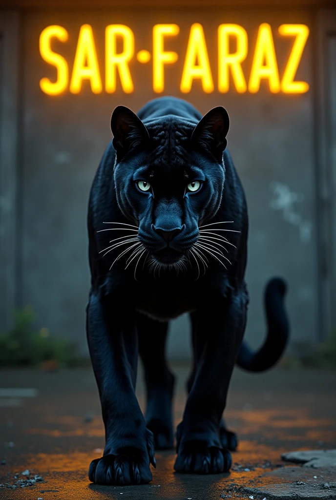 @ABRO🖤:black panther, and his eyes look White, he looks ahead - SeaArt AI
