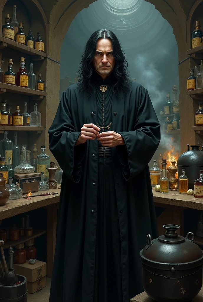 Severo Snape image that has to do with potions - SeaArt AI