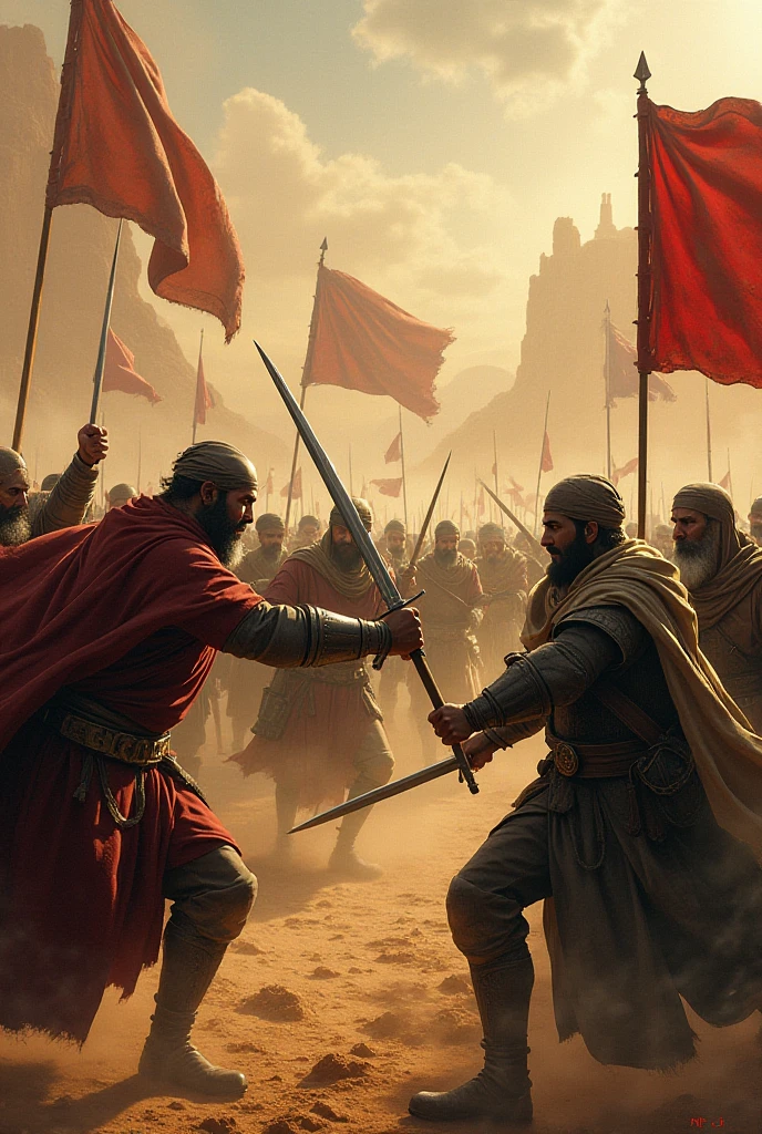 The struggle of Shiites and Kharijites in the Umayyad era - SeaArt AI