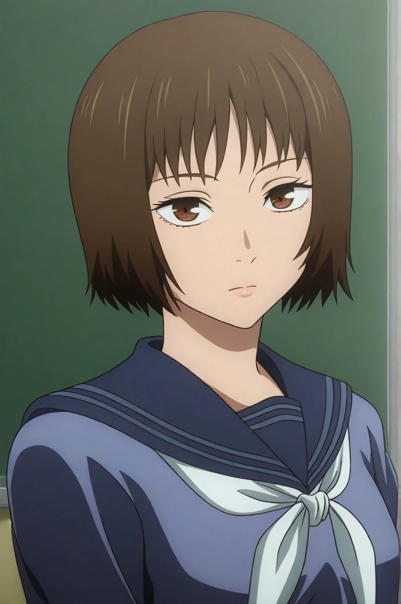 1girl, solo, indoors, classroom, day, hasaba mimiko, short hair - SeaArt AI