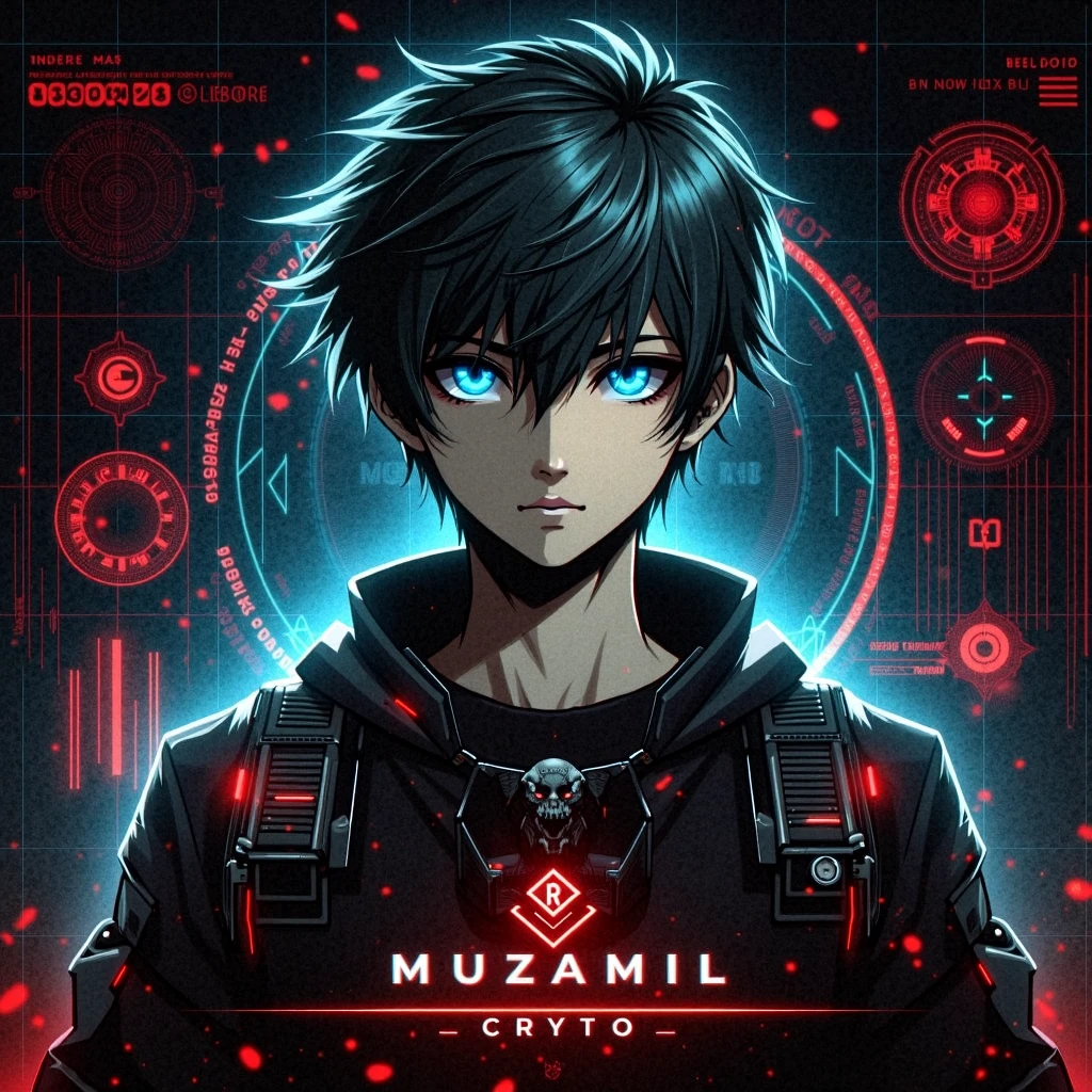 A cyberpunk-style anime character with short messy black hair - SeaArt AI