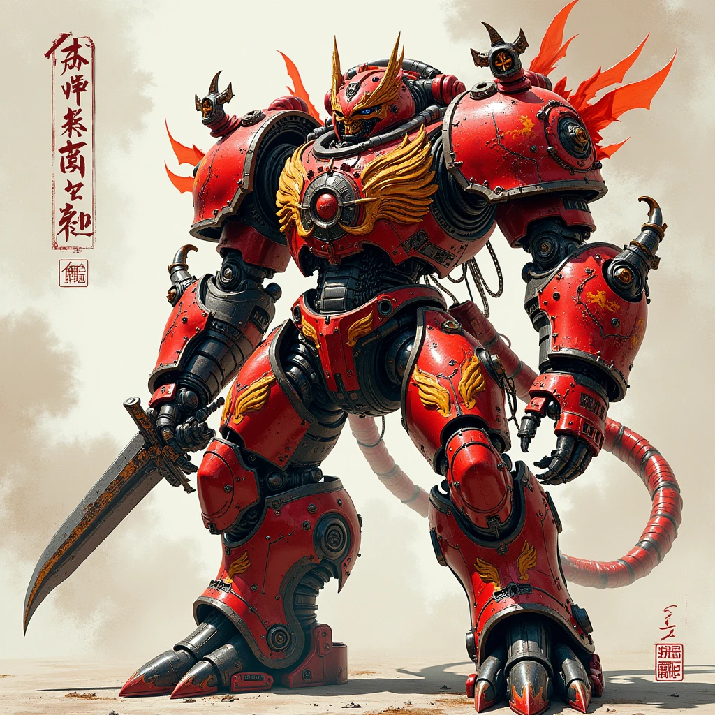 Chinese mecha - Chixiao Longwei's mechanical Red Dragon coiling ...