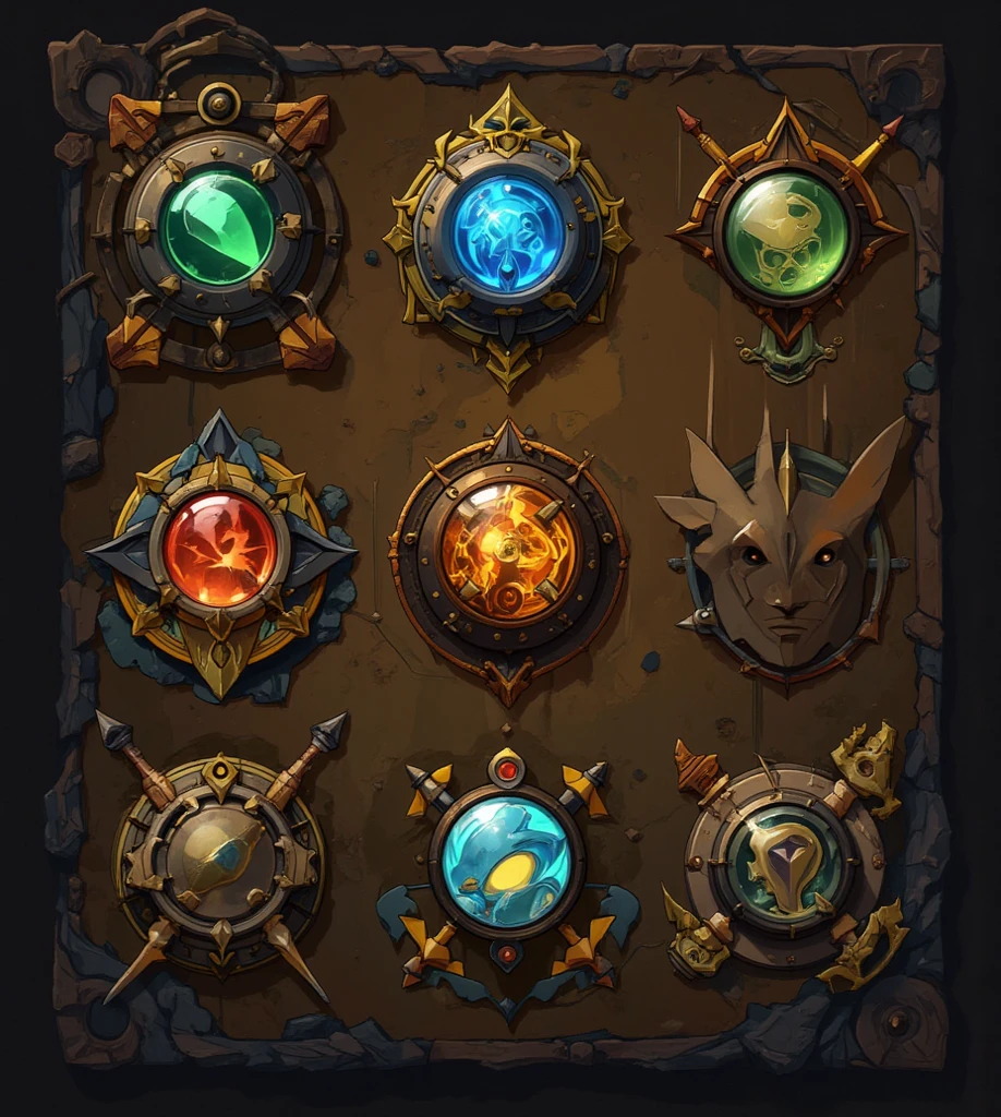 RPG game buttons, mobile game buttons, battle button, arena button ...