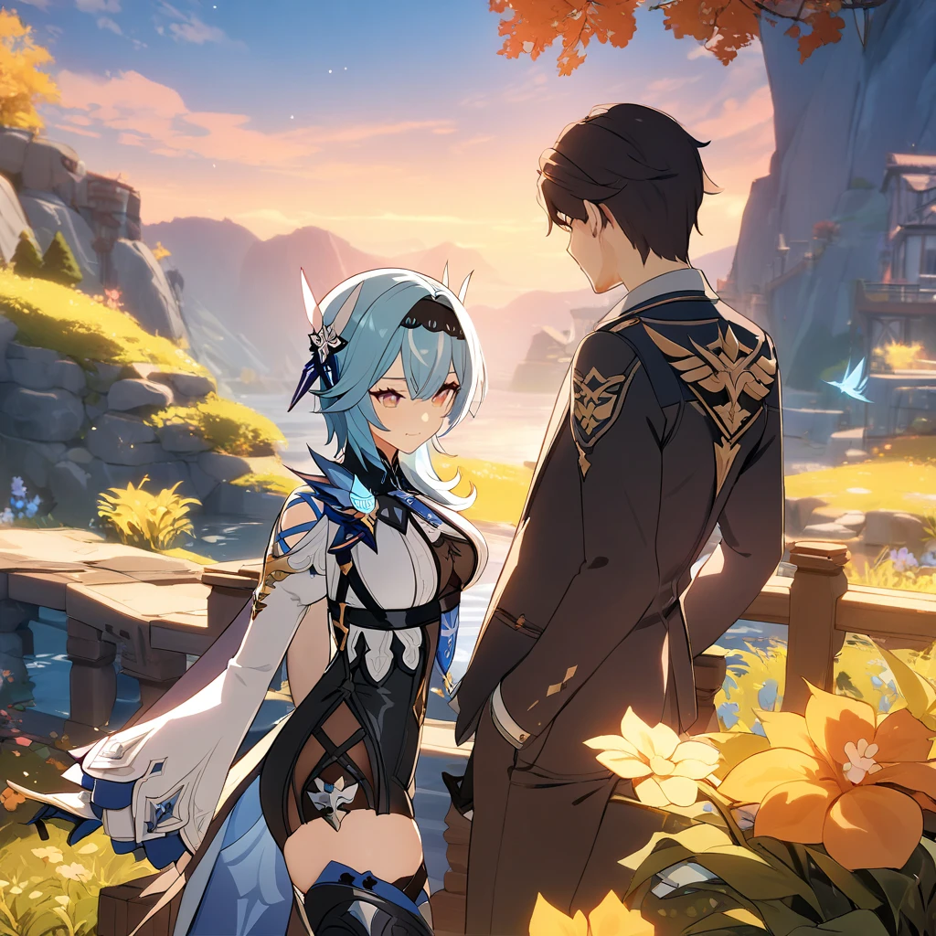 (best quality,4k,8k,highres,masterpiece:1.2)1girl,Eula,Genshin Impact ...