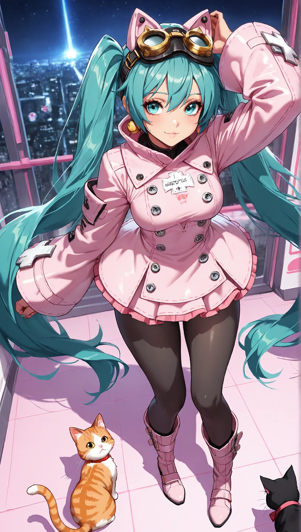 1 best girl , Hatsune Miku, Guilty Gear, Winter Night Town - SeaArt AI