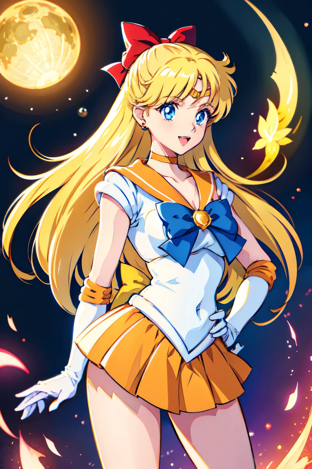 Sailor Girl In A Sailor Suit With A Red Bow And A Yellow Skirt（aino