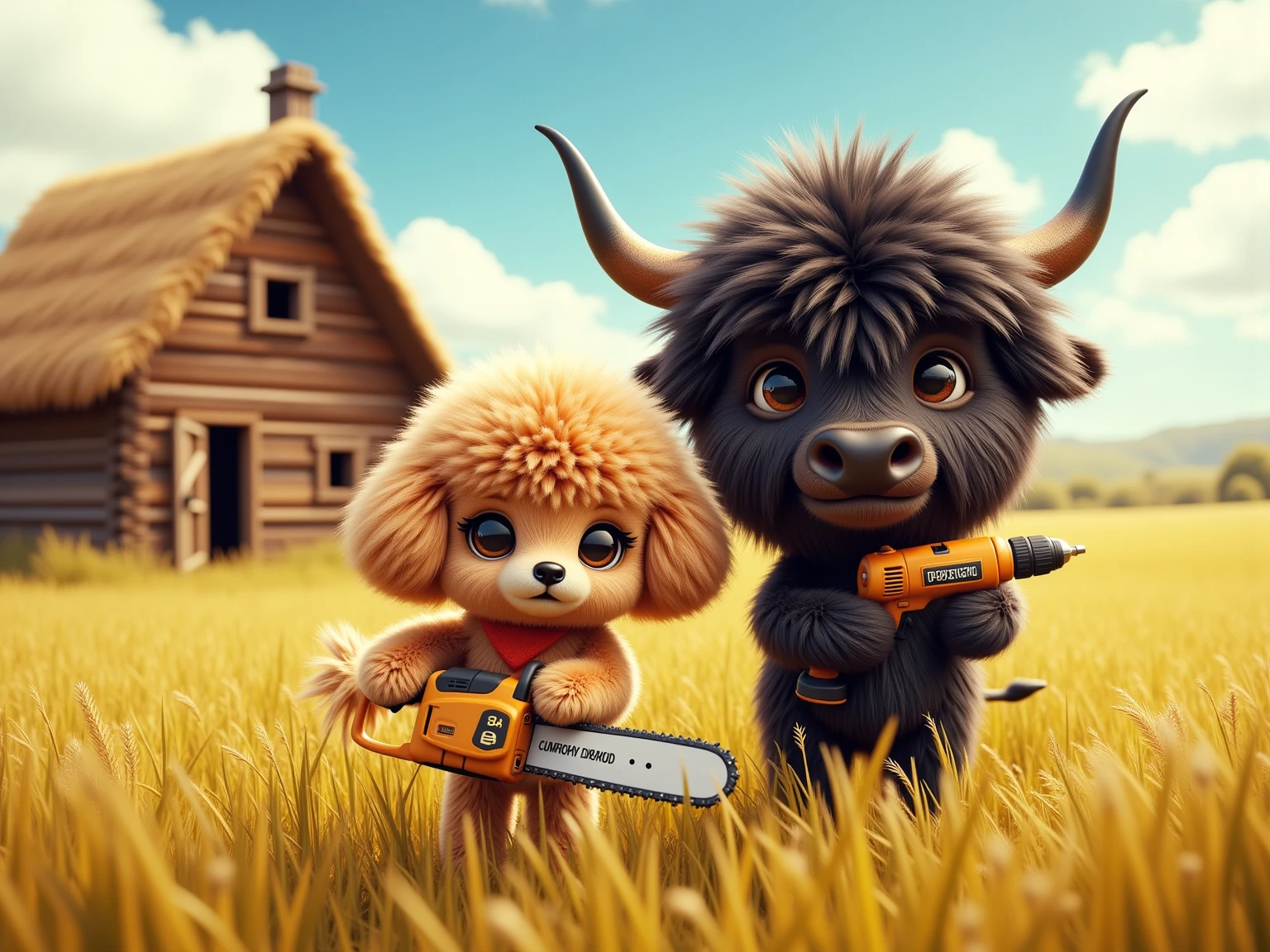 ( top quality、 Masterpiece:1.4)、zhibi、3d、 fluffy fur 、cute little ...