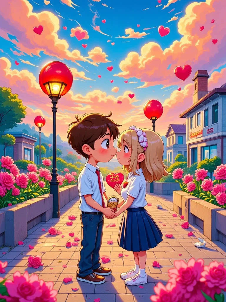 Munch expressionism and Murakami superflat, neon orange & cobalt blue ...