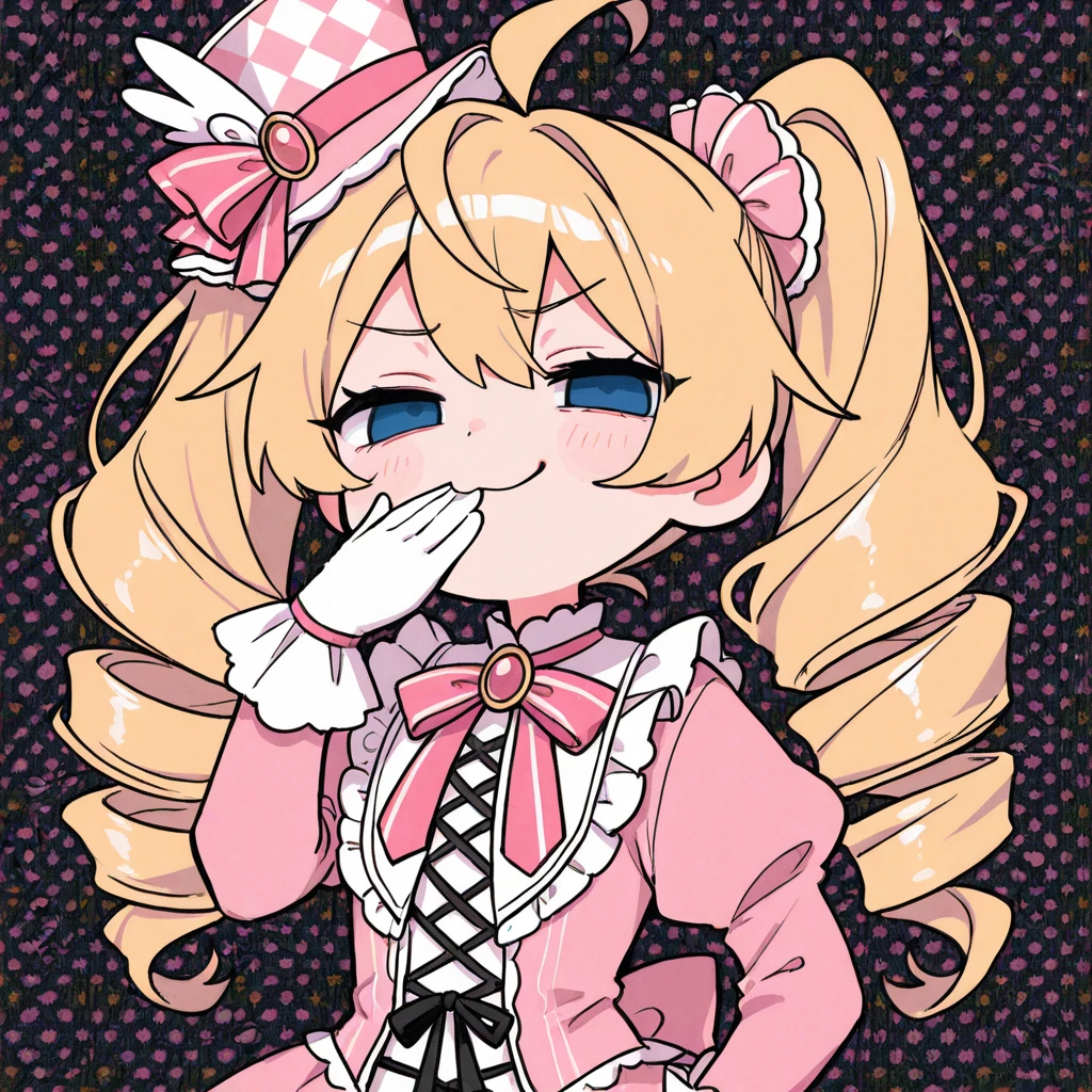 Upper body, a Chibi Character, Solo, a girl, blonde, long hair - SeaArt AI
