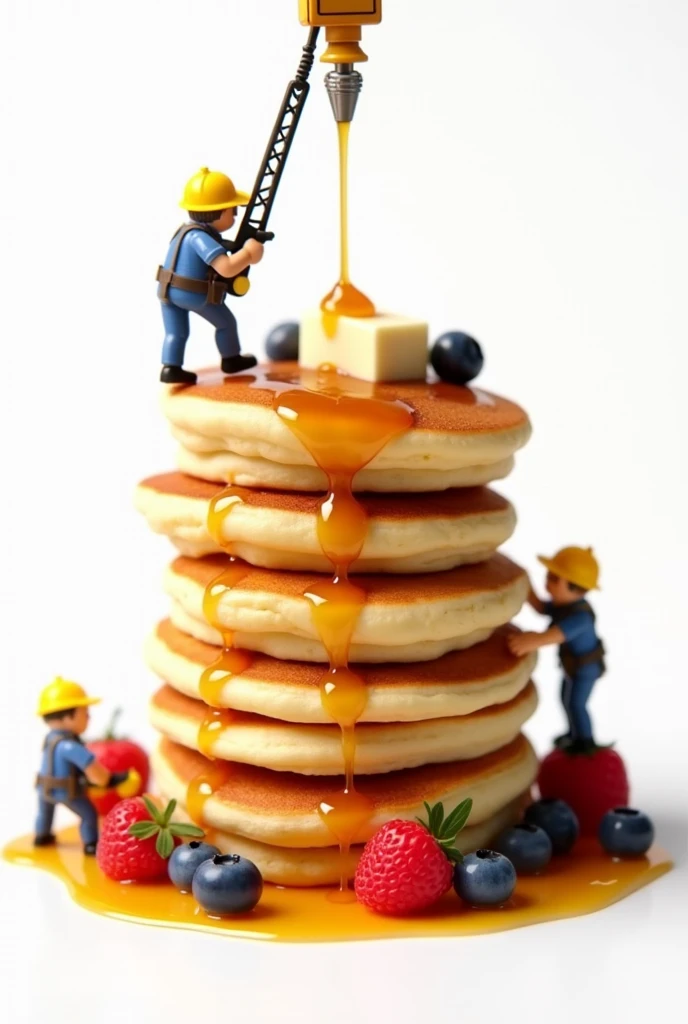 @Tech Hammad:Prompt- A stack of golden, fluffy pancakes drizzled with ...