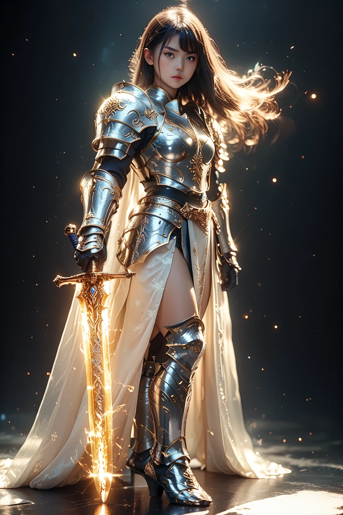 女性の騎士. オーラユーザー.