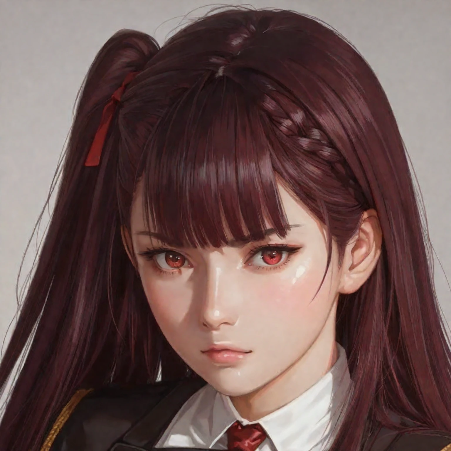 There is a woman with long hair who wears a suit and tie - SeaArt AI