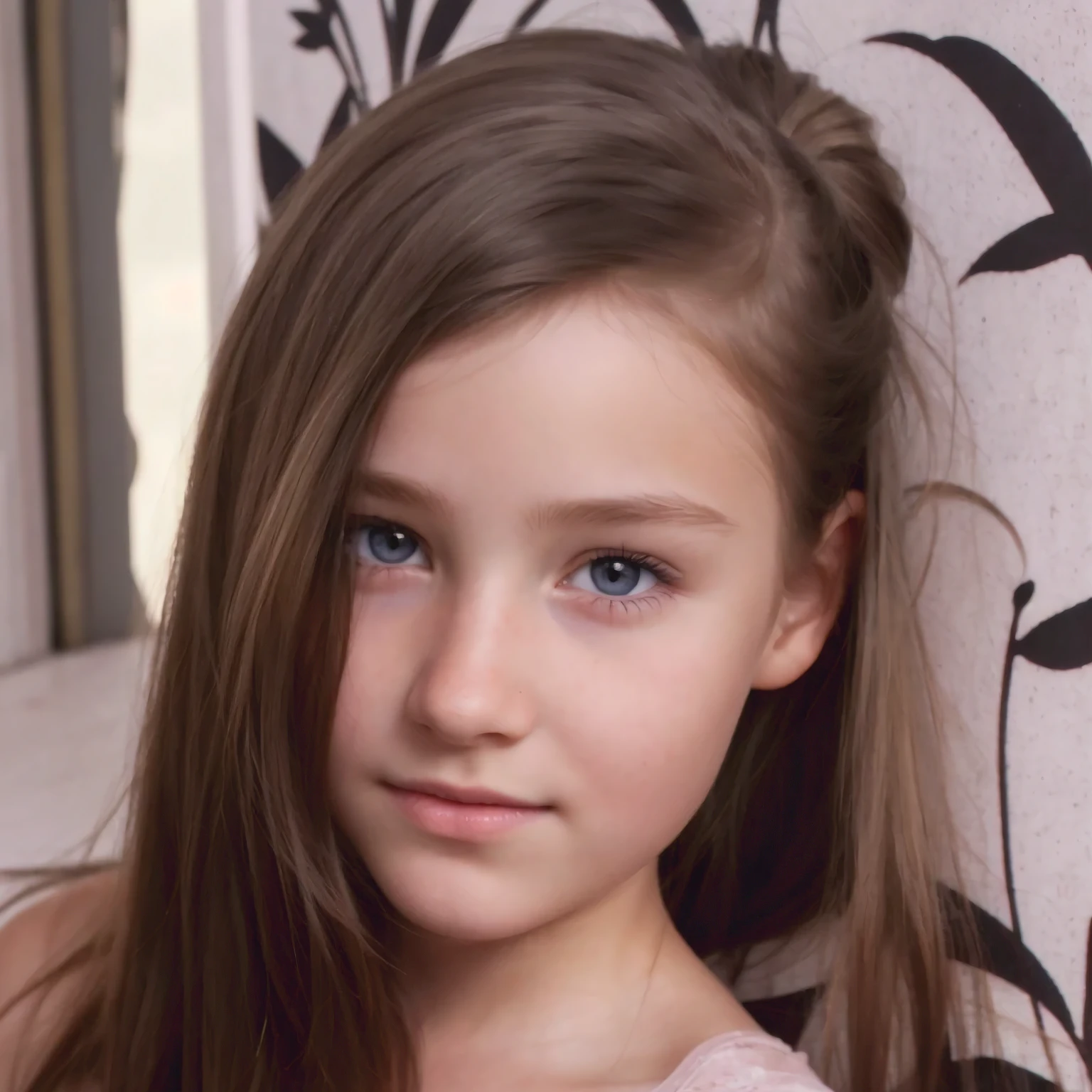 Hay una joven con el pelo largo y un vestido rosa - SeaArt AI