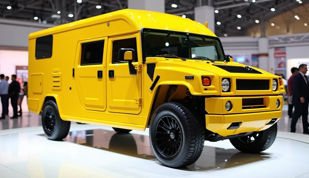 A side view photo of a modified The new 2025 Hummer H2 motorhome with a ...