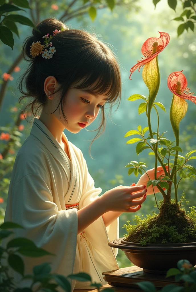 Bonsai girl nepenthes - SeaArt AI