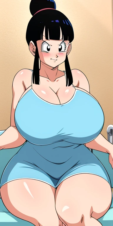 Chichi_ Dragon Ball, Sleeping while holding a pacifier for the back in y - SeaArt AI