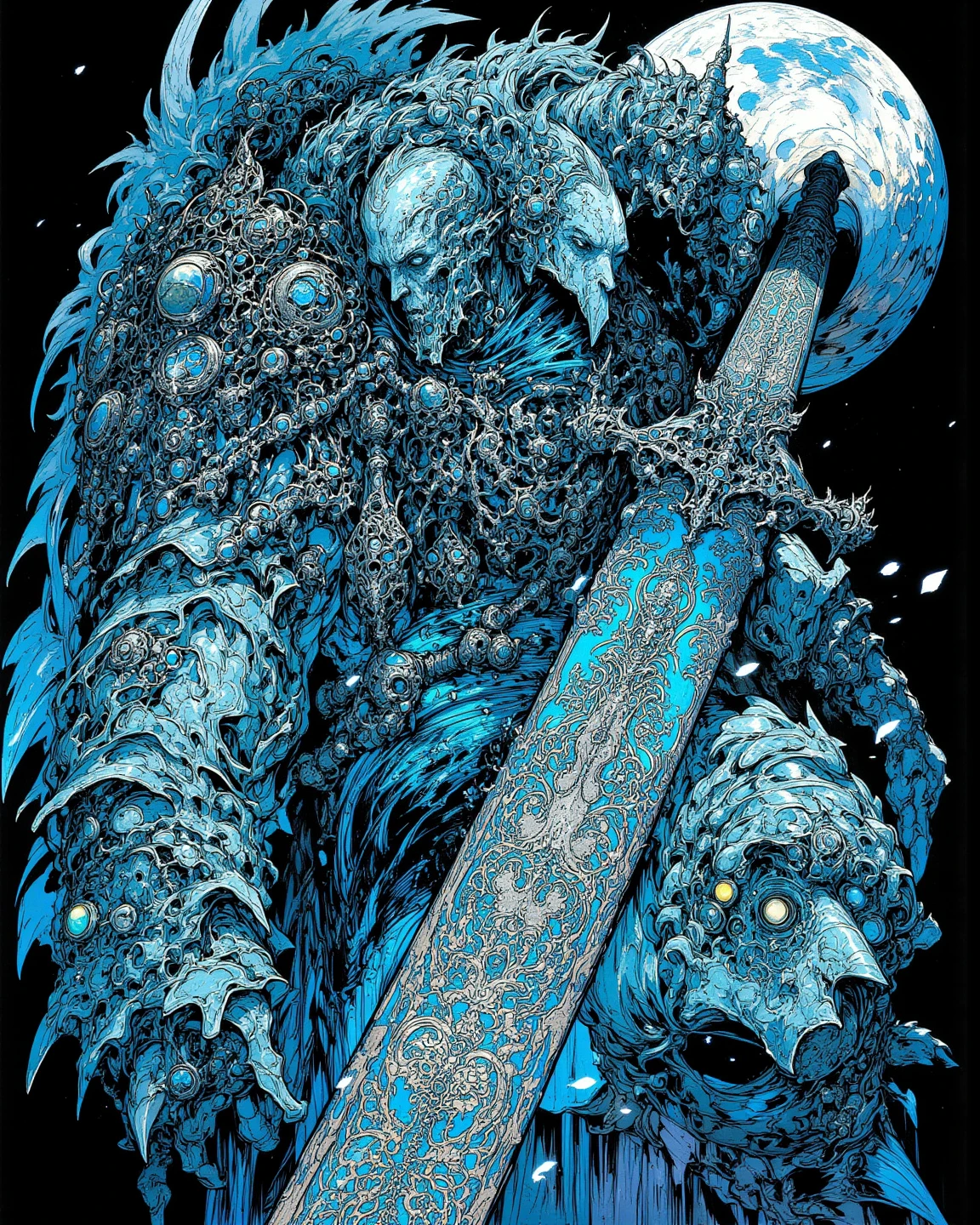 monster called an ugly beast that creeps around eerily ,moonlightの大剣を持っ ...