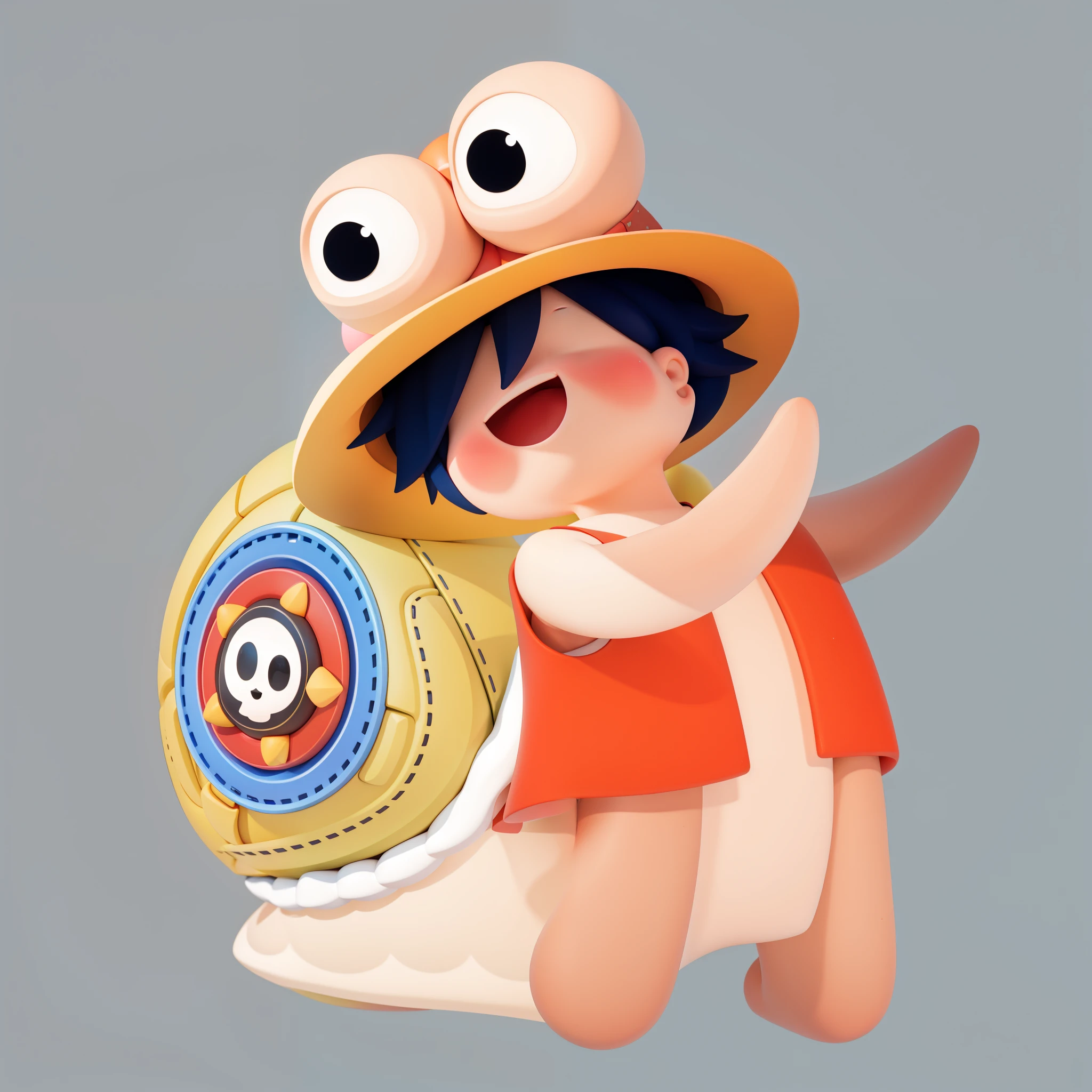Cartoon character with a hat and a backpack on his back - SeaArt AI