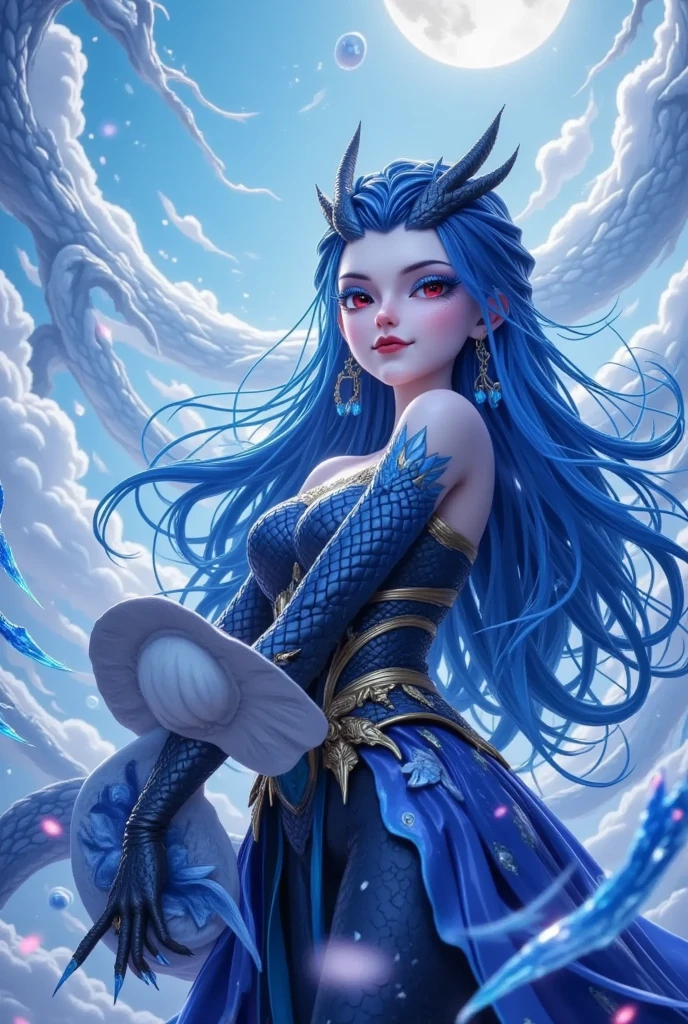 Beautiful and flirtatious anime characters have sharp nails，Dragon Girl ...