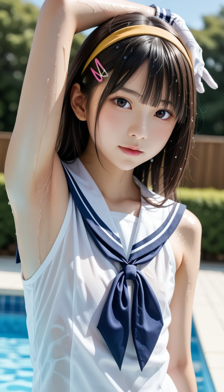 wet solo Japanese elementary school girl 、 masterpiece 、 top quality ...