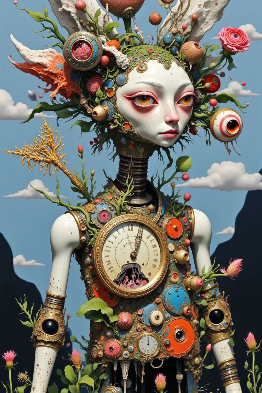 Appearance: A humanoid rabbit-like animatronic with clockwork designs ...