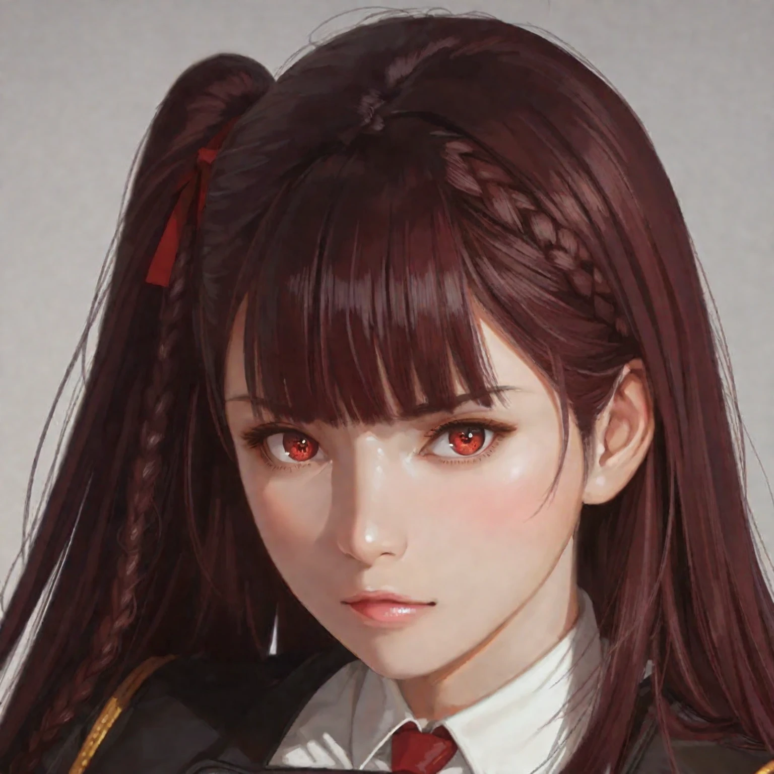 There is a woman with long hair who wears a suit and tie - SeaArt AI