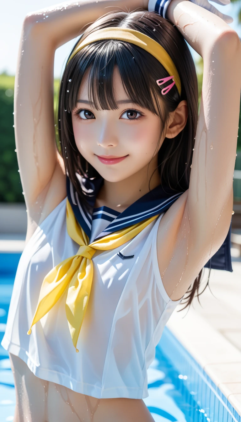 wet solo Japanese elementary school girl 、 masterpiece 、 top quality ...