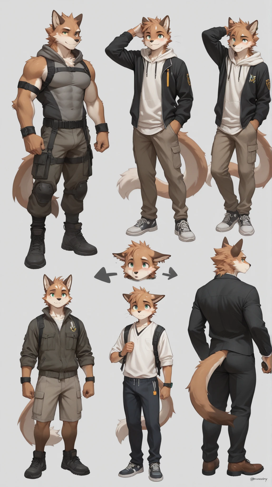 Source_furry, (((1boy))), furry, anthro, poses - SeaArt AI