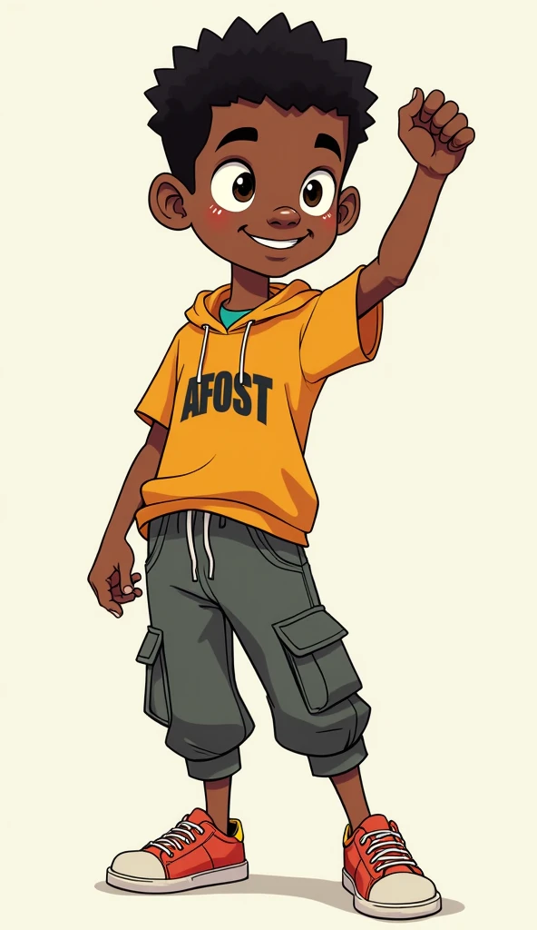 A 2D character turnaround sheet of a mixed-race South African - SeaArt AI