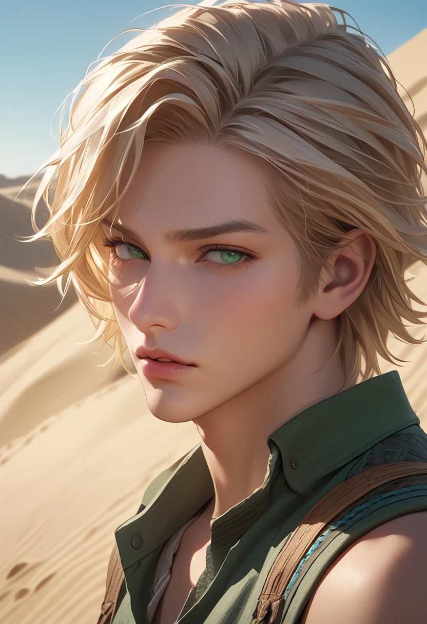 A highly detailed portrait of Vaan from Final Fantasy 12, masculine ...